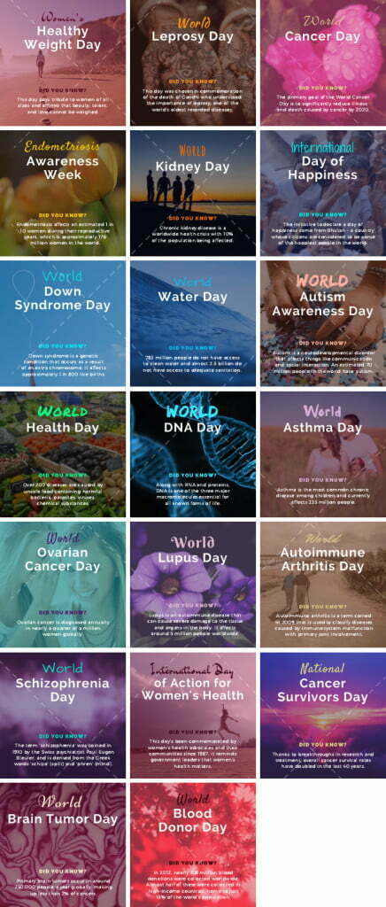 Health Awareness Days Bundle 1 - Healthinomics