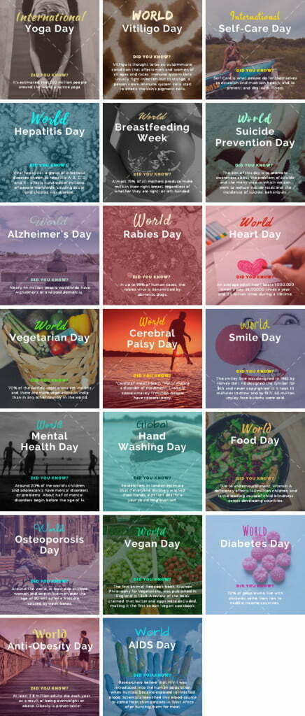 Health Awareness Days Bundle 2 - Healthinomics