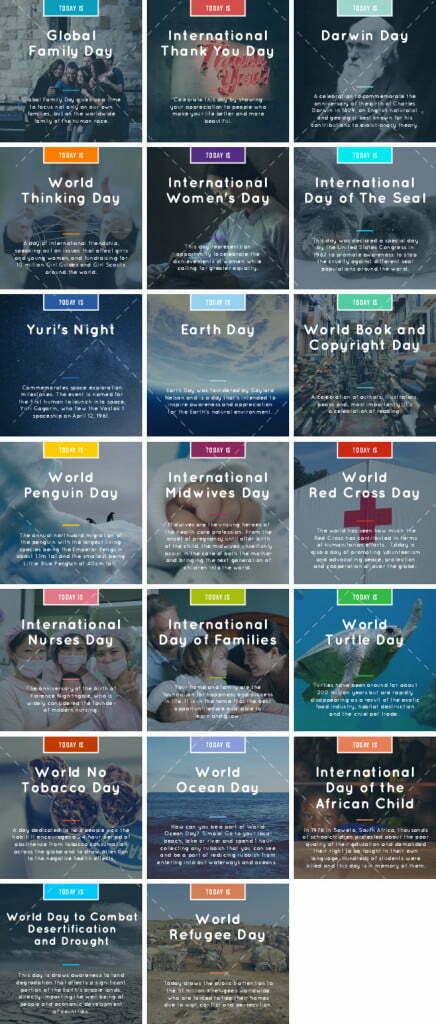 International World Days Bundle 1 - Healthinomics