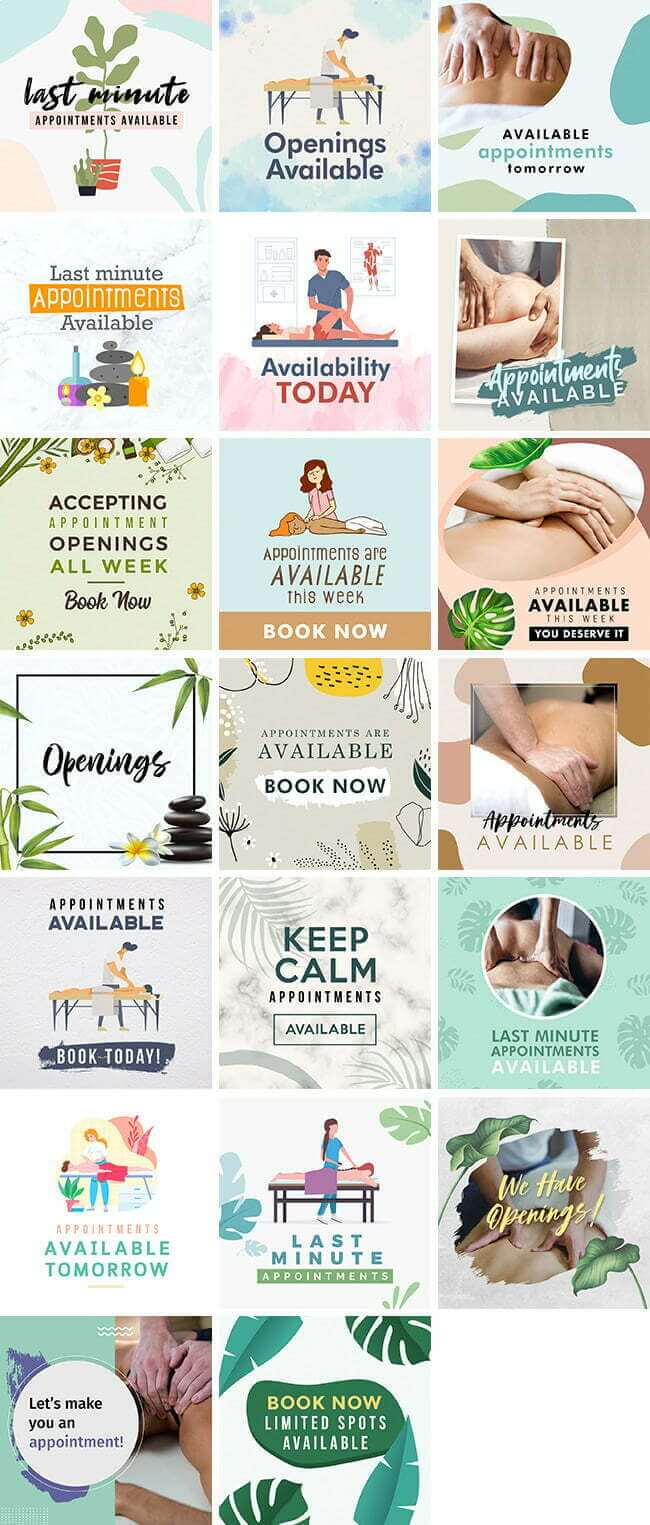 Massage Openings Available Bundle - Healthinomics